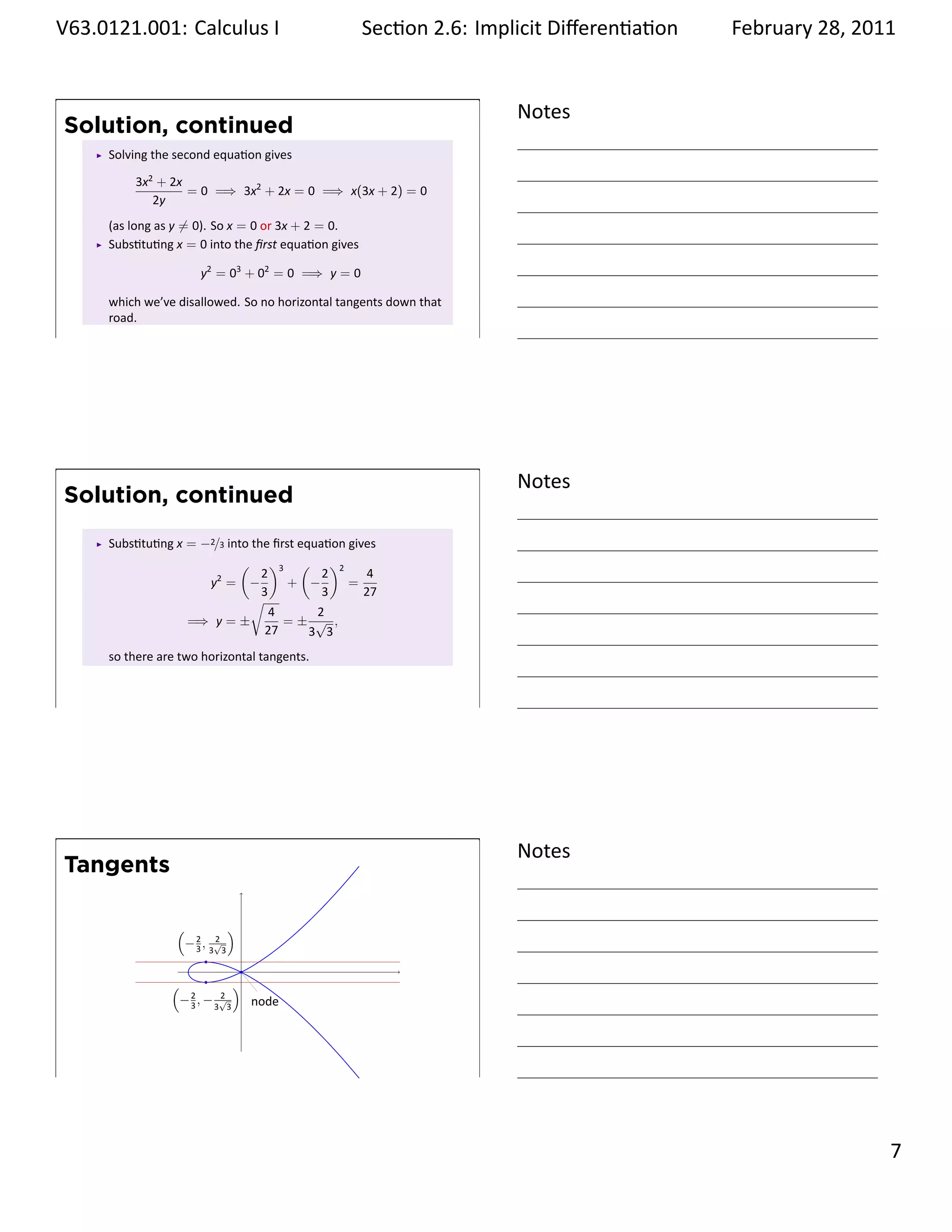 Lesson 11: Implicit Differentiation (handout) | PDF