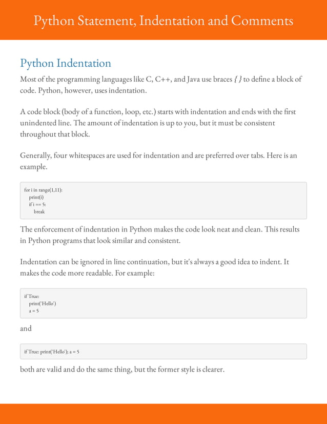 Lesson 03 Python Statement Indentation And Comments