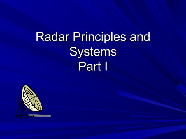 radar principles | PPT