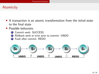 Transactional systems in Advanced Database | PDF | Databases | Computer Software and Applications