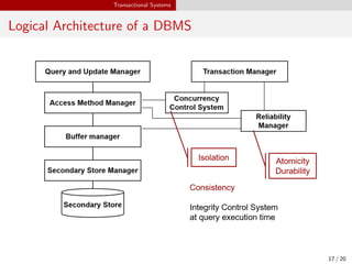 Transactional systems in Advanced Database | PDF | Databases | Computer Software and Applications