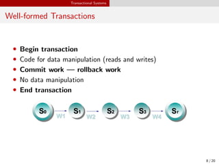 Transactional systems in Advanced Database | PDF | Databases | Computer ...
