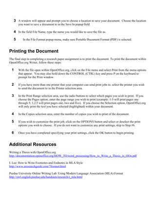 Open Office Writer : Lesson 03 | PDF