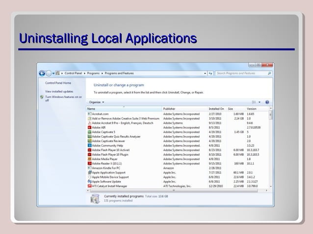 Lesson 4 - Managing Applications, Services, Folders, and Libraries | PPT