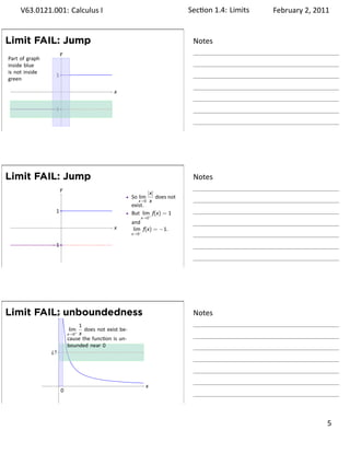 Lesson 4: Calculating Limits (handout) | PDF