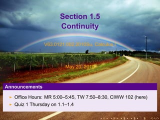 Lesson 4: Continuity | PPT