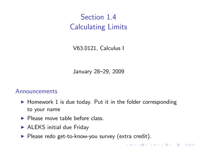 Lesson 4: Calculating Limits | PPT