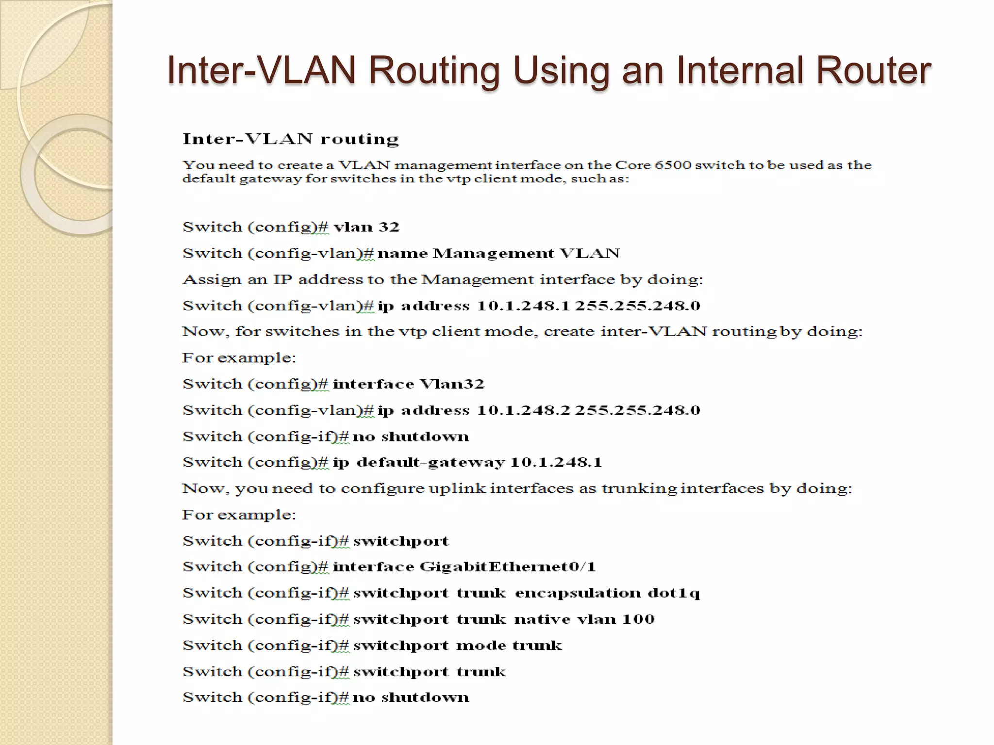 Inter-VLAN Routing | PPT