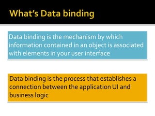Lesson 05 Data Binding in WPF | PPTX