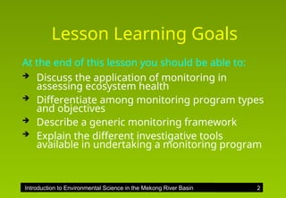 Introduction to Environmental Monitoring | PPT