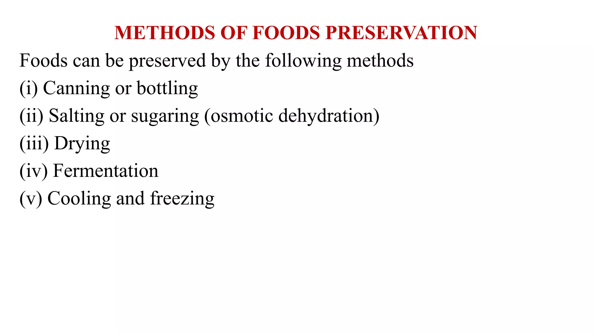 Preservation methods | PPTX