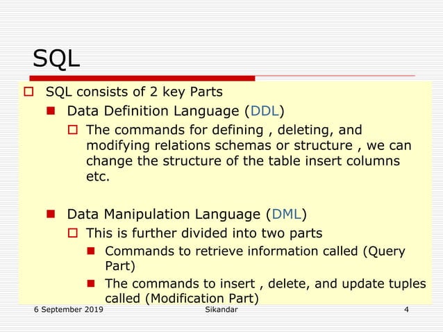 Lesson05 relational languages sql | PPT