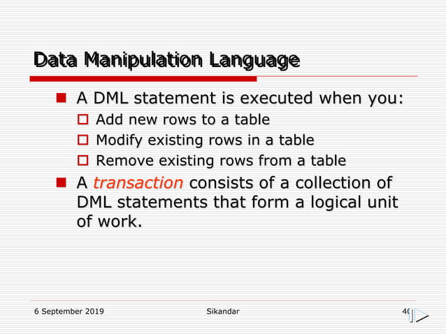 Lesson05 relational languages sql | PPT