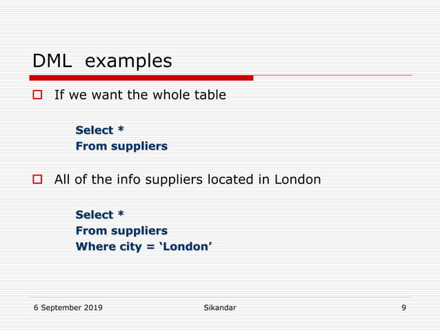 Lesson05 relational languages sql | PPT