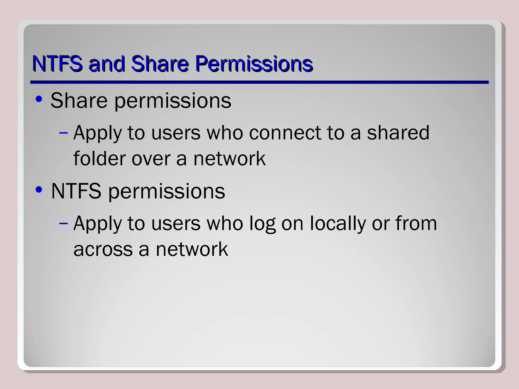Lesson 6 - Understanding File and Print Sharing | PPT