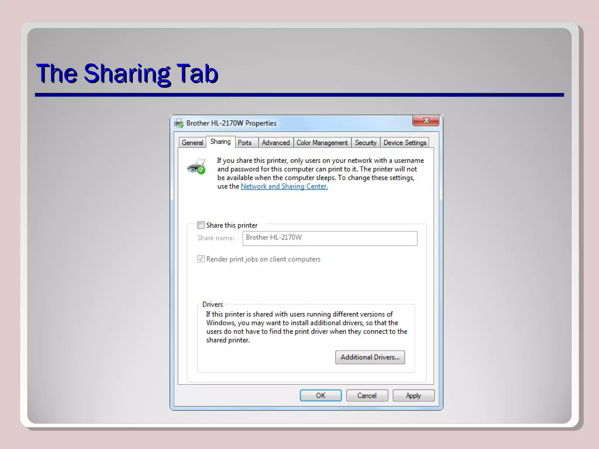 Lesson 6 - Understanding File and Print Sharing | PPT
