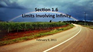 Lesson 6: Limits Involving Infinity (slides) | PDF