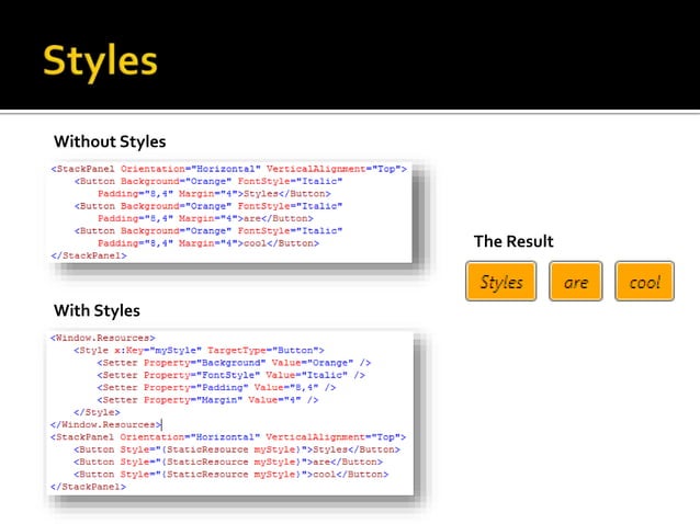 Lesson 06 Styles and Templates in WPF | PPT