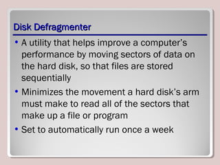 Lesson 7 - Maintaining, Updating, and Protecting | PPT