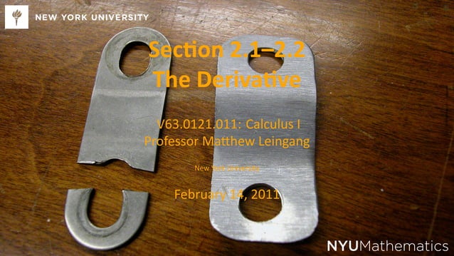Lesson 7: The Derivative (slides) | PPT