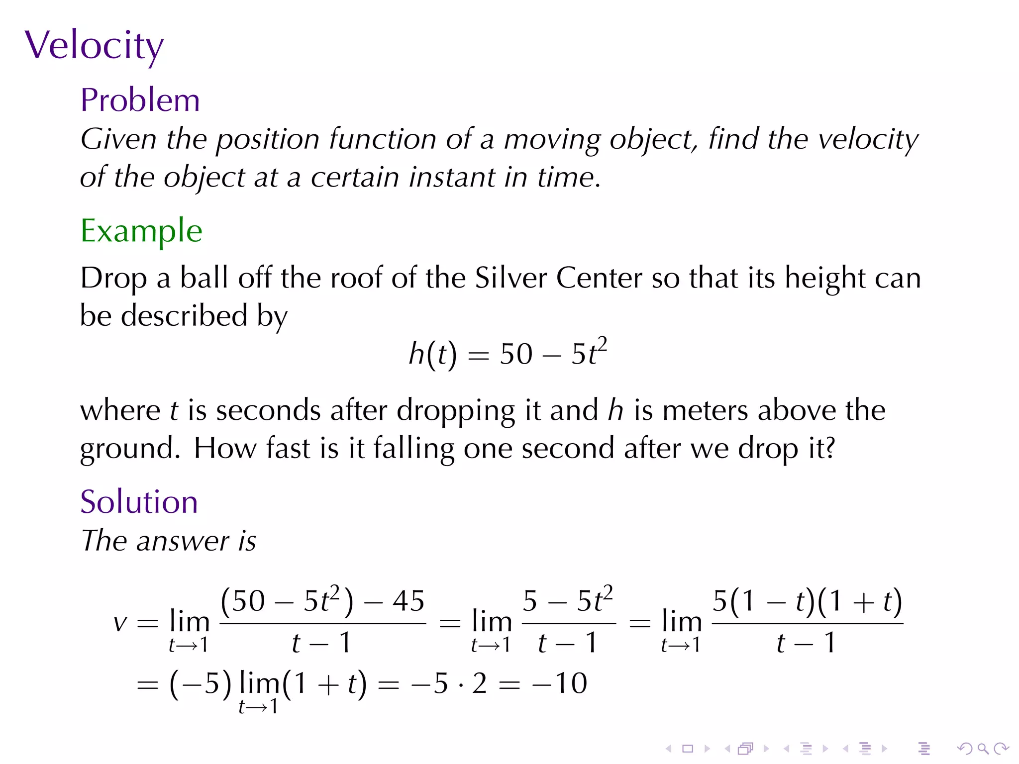 Lesson 7: The Derivative | PPT