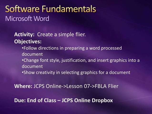 Lesson 07 - Software Fundamentals | PPT