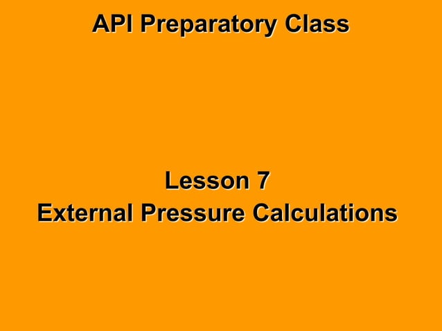 EXTERNAL PRESSURE CALC.ppt | Physics | Science