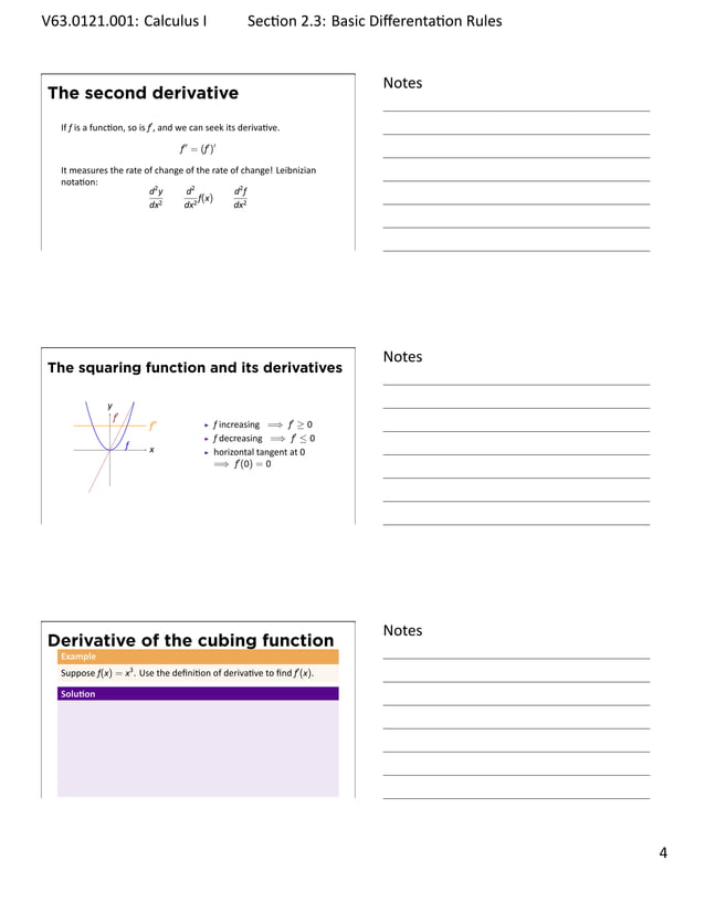 Lesson 8: Basic Differentation Rules (handout) | PDF | Physics | Science