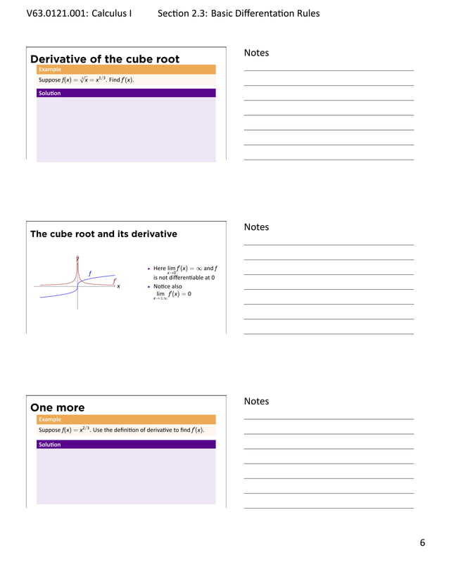 Lesson 8: Basic Differentation Rules (handout) | PDF | Physics | Science