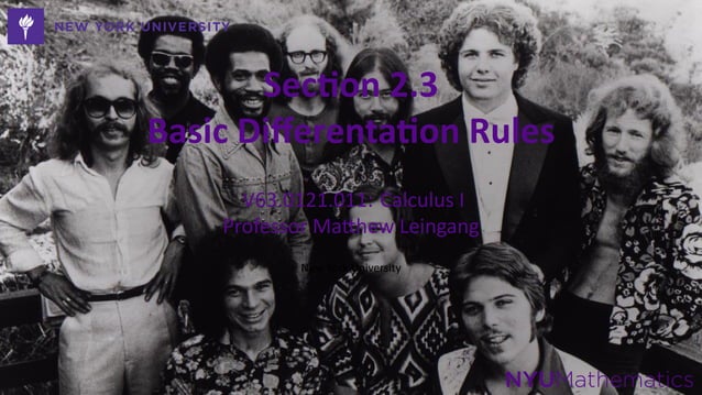 Lesson 8: Basic Differentation Rules (slides) | PDF