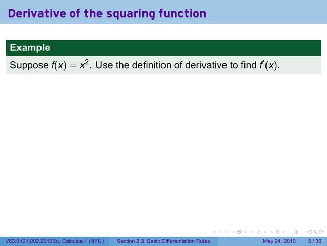 Lesson 8: Basic Differentiation Rules | PPT