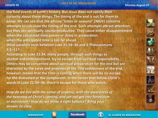 LESSON 09 "FINAL EVENTS" | PPT