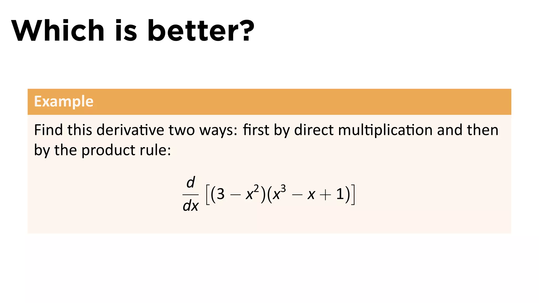 Lesson 9: The Product and Quotient Rules (slides) | PDF