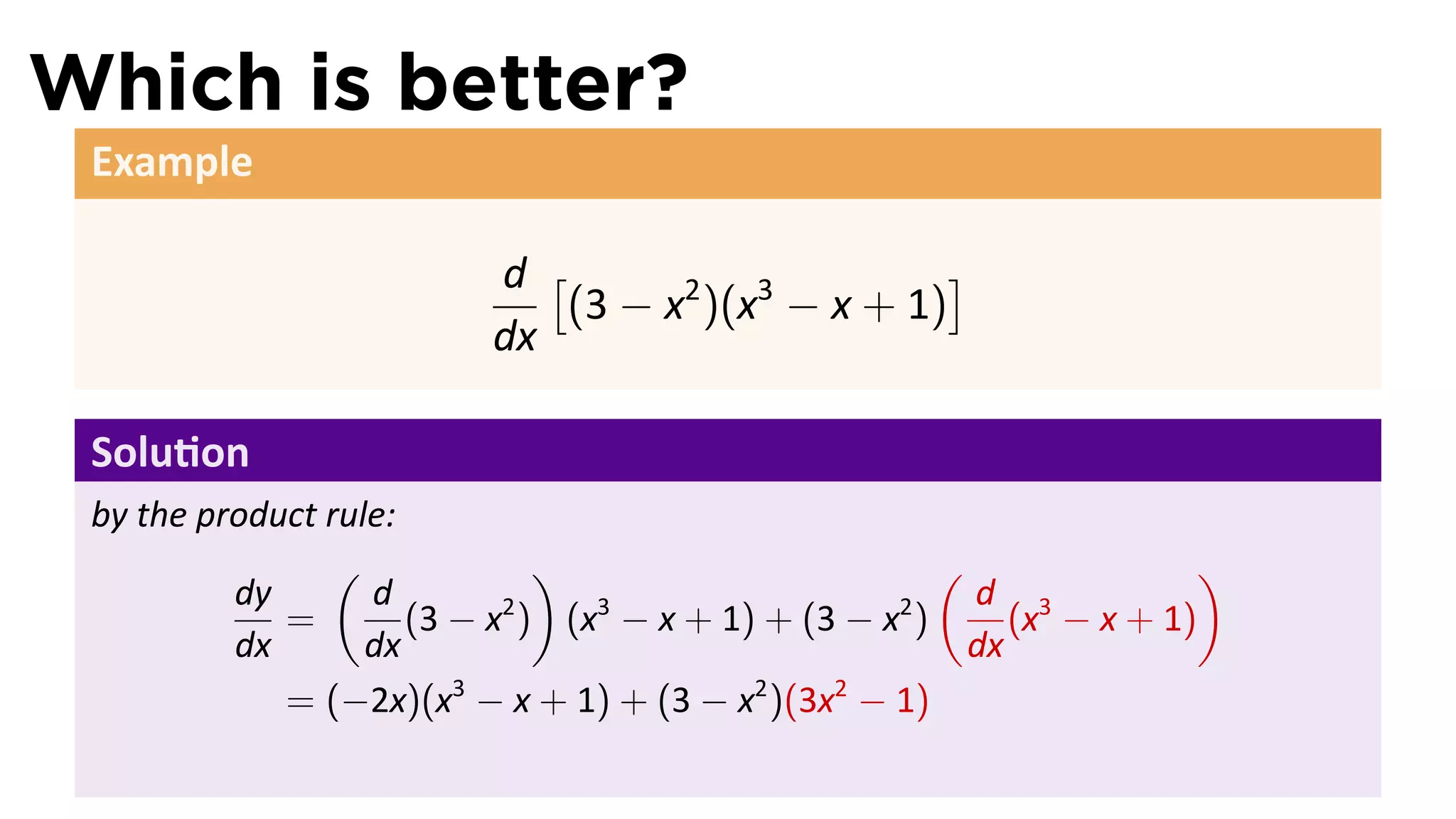 Lesson 9: The Product and Quotient Rules (slides) | PDF