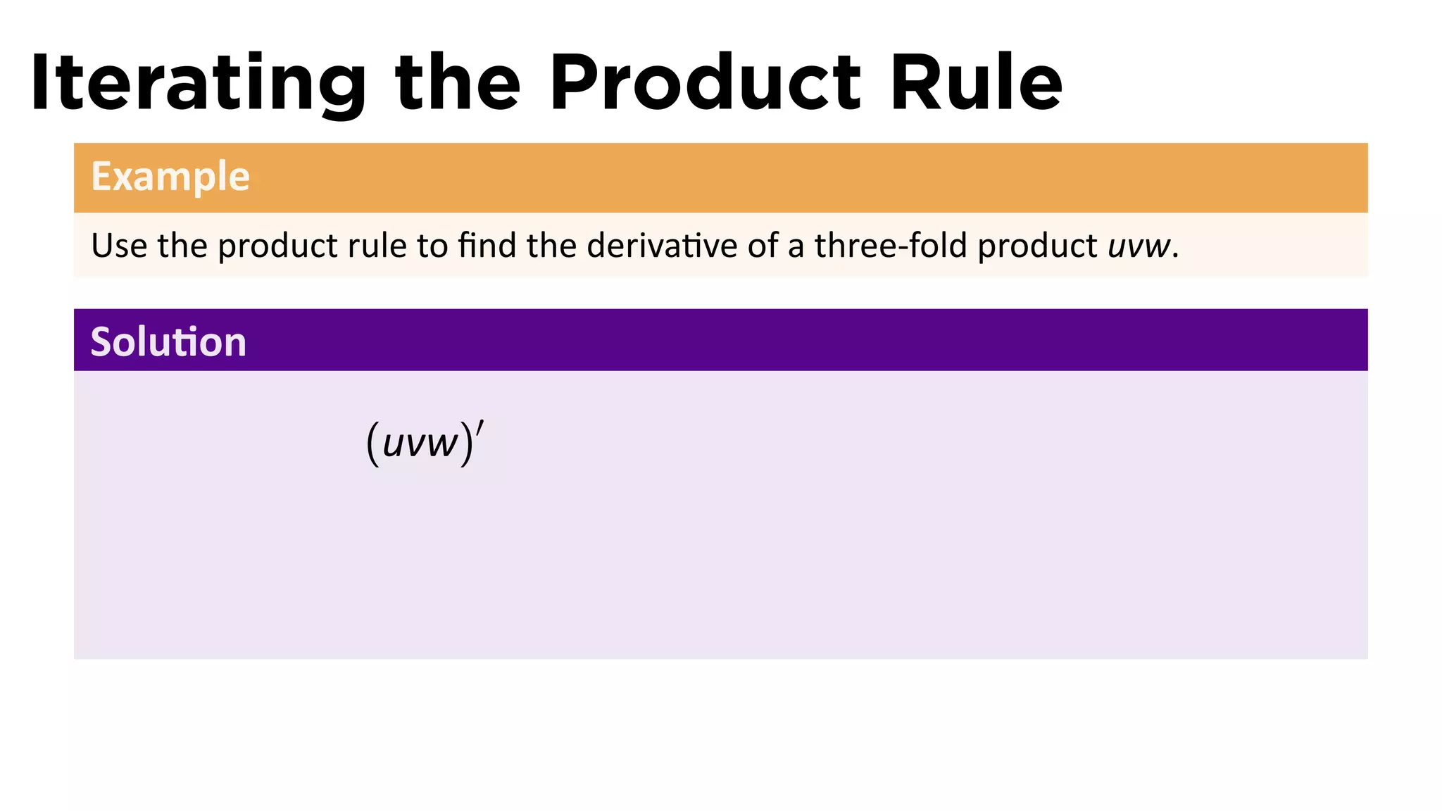 Lesson 9: The Product and Quotient Rules (slides) | PDF