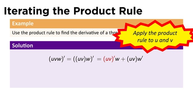 Lesson 9: The Product and Quotient Rules (slides) | PDF