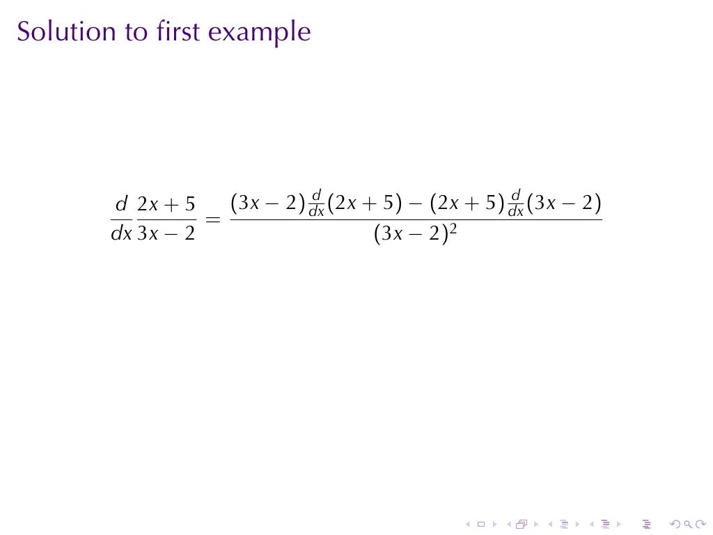 Lesson 9: The Product and Quotient Rule