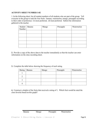 Lesson 1 02 data collection and analysis | PDF