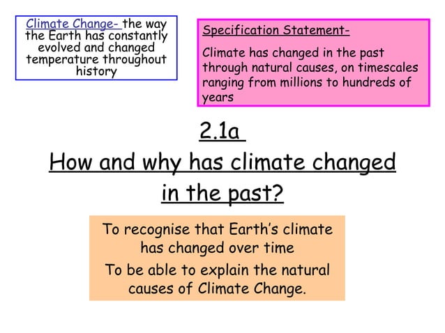 Lesson1 climate and change GCSE Edexcel B Geography | PPT | Geology ...