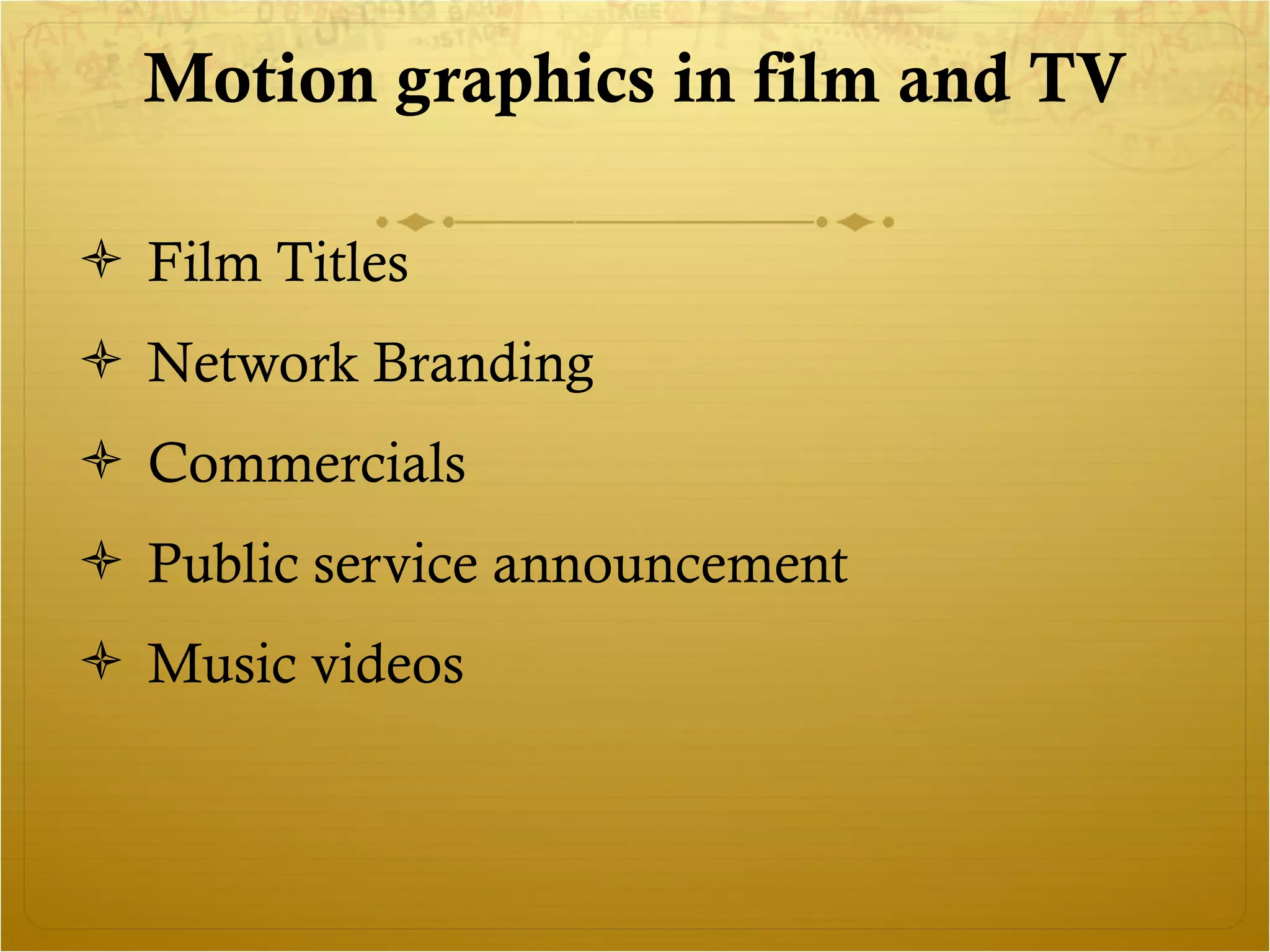 Motion Graphic | PPT | Computer Animation | Computer Software and ...