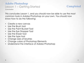 Photoshop Lesson 1 | PPTX