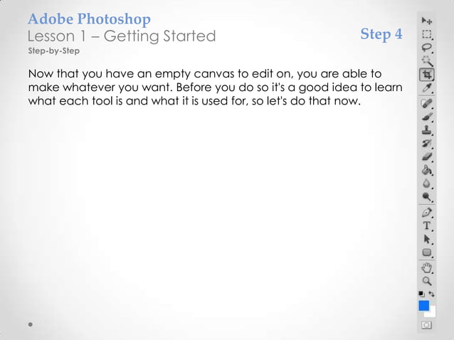 Photoshop Lesson 1 | PPTX | Photo Editing Software | Computer Software ...