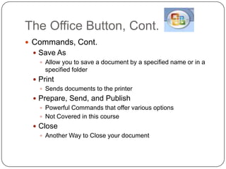 Microsoft Office Word 2007 - Lesson 1 | PPTX