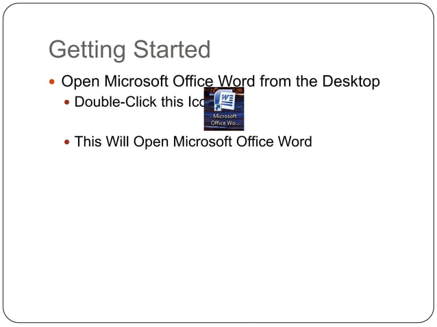 Microsoft Office Word 2007 - Lesson 1 | PPTX