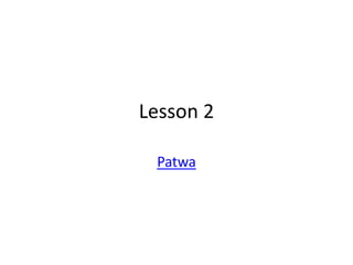 Jamaican Patwa Lesson 2 | PDF