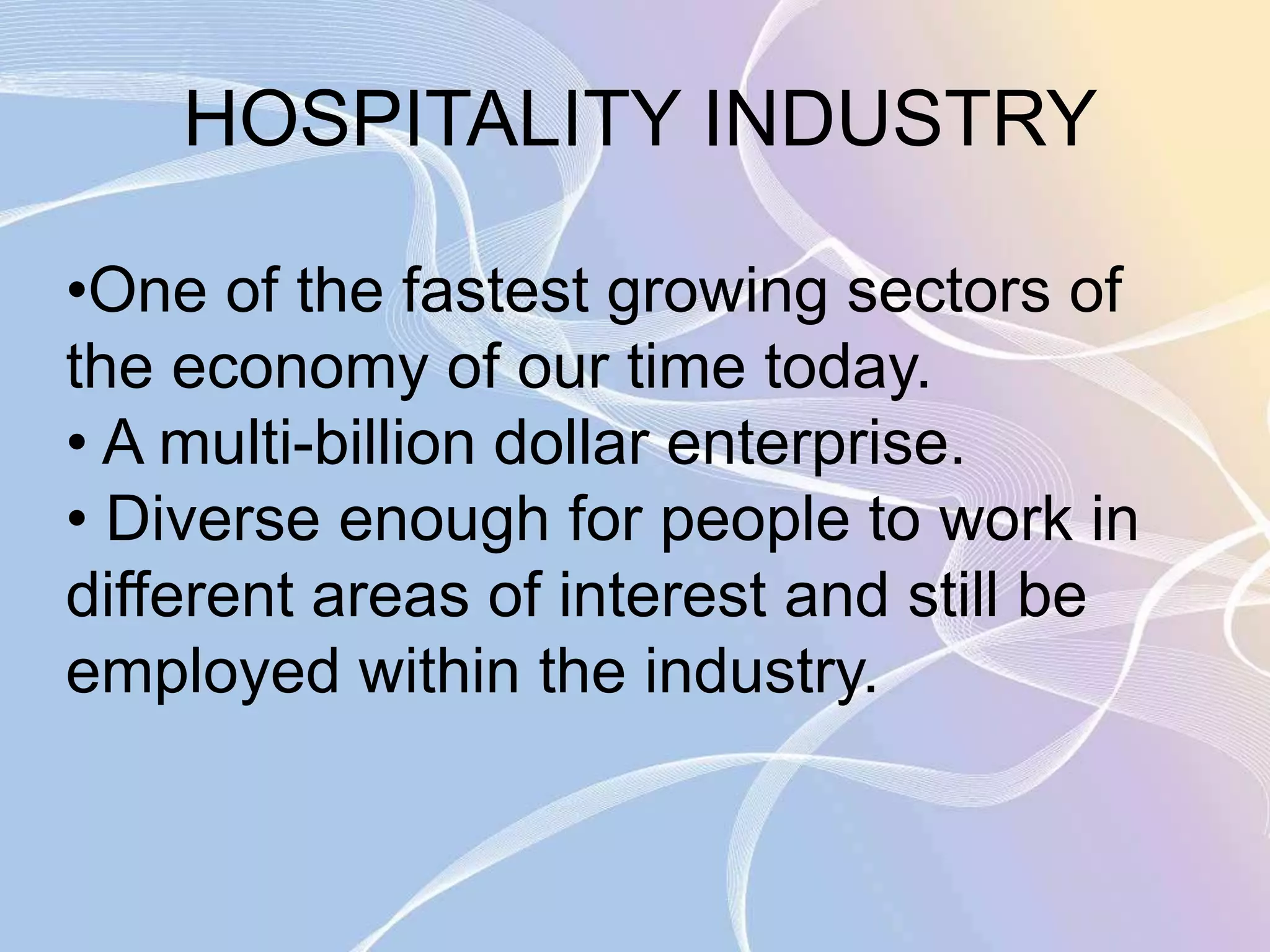 Introduction to Hospitality Industry | PPTX