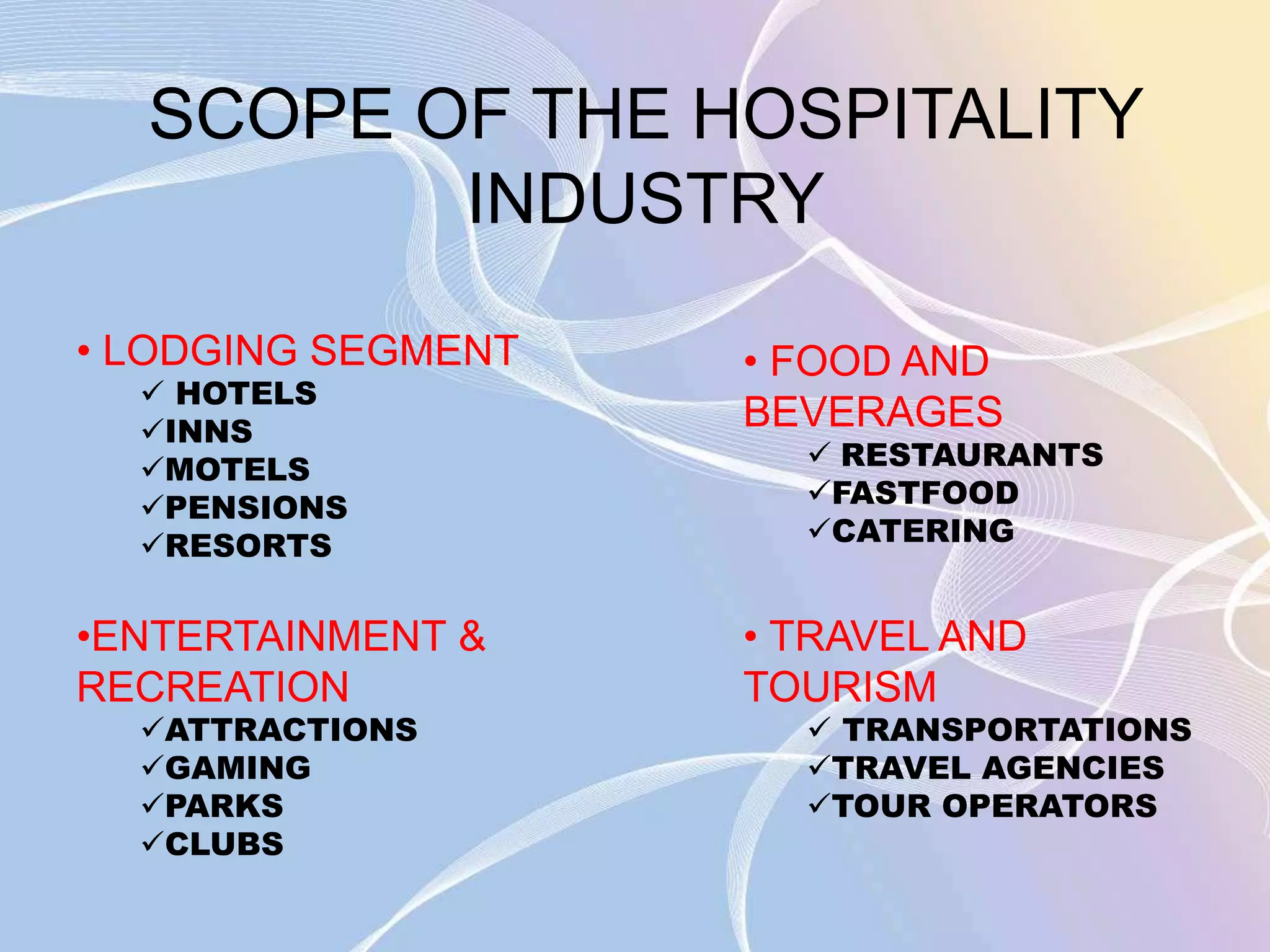 Introduction to Hospitality Industry | PPTX