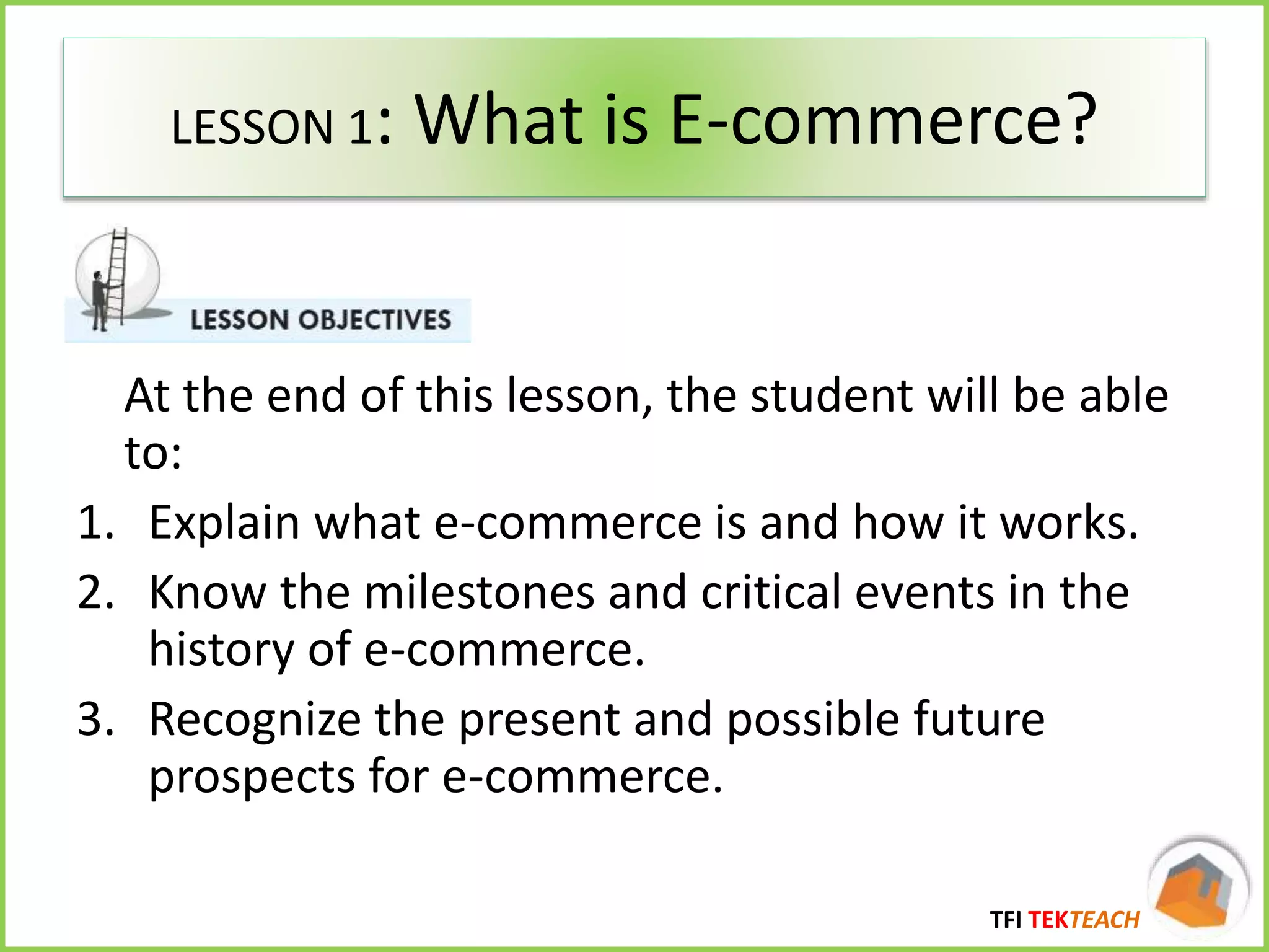 Lesson 1 - E-Commerce | PPTX