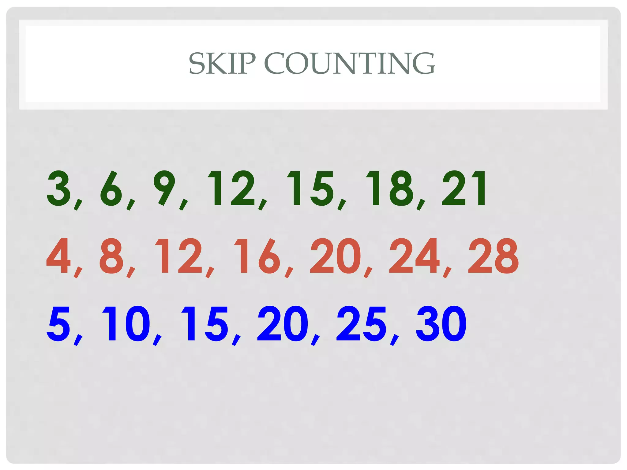 Lesson 1 : Skip Counting | PPTX | Homework and Study | Education