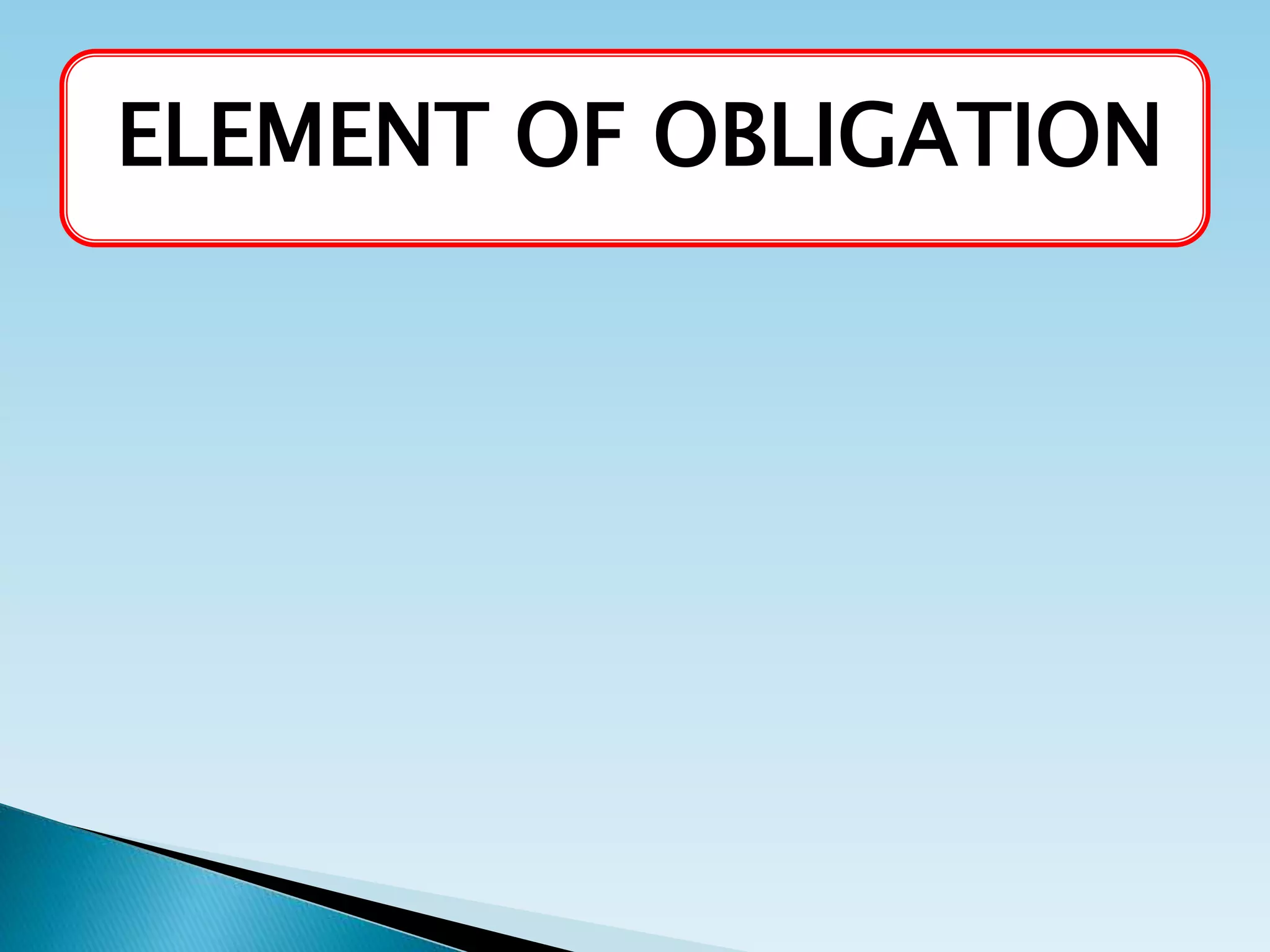 Lesson 1. obligation and contract | PPTX